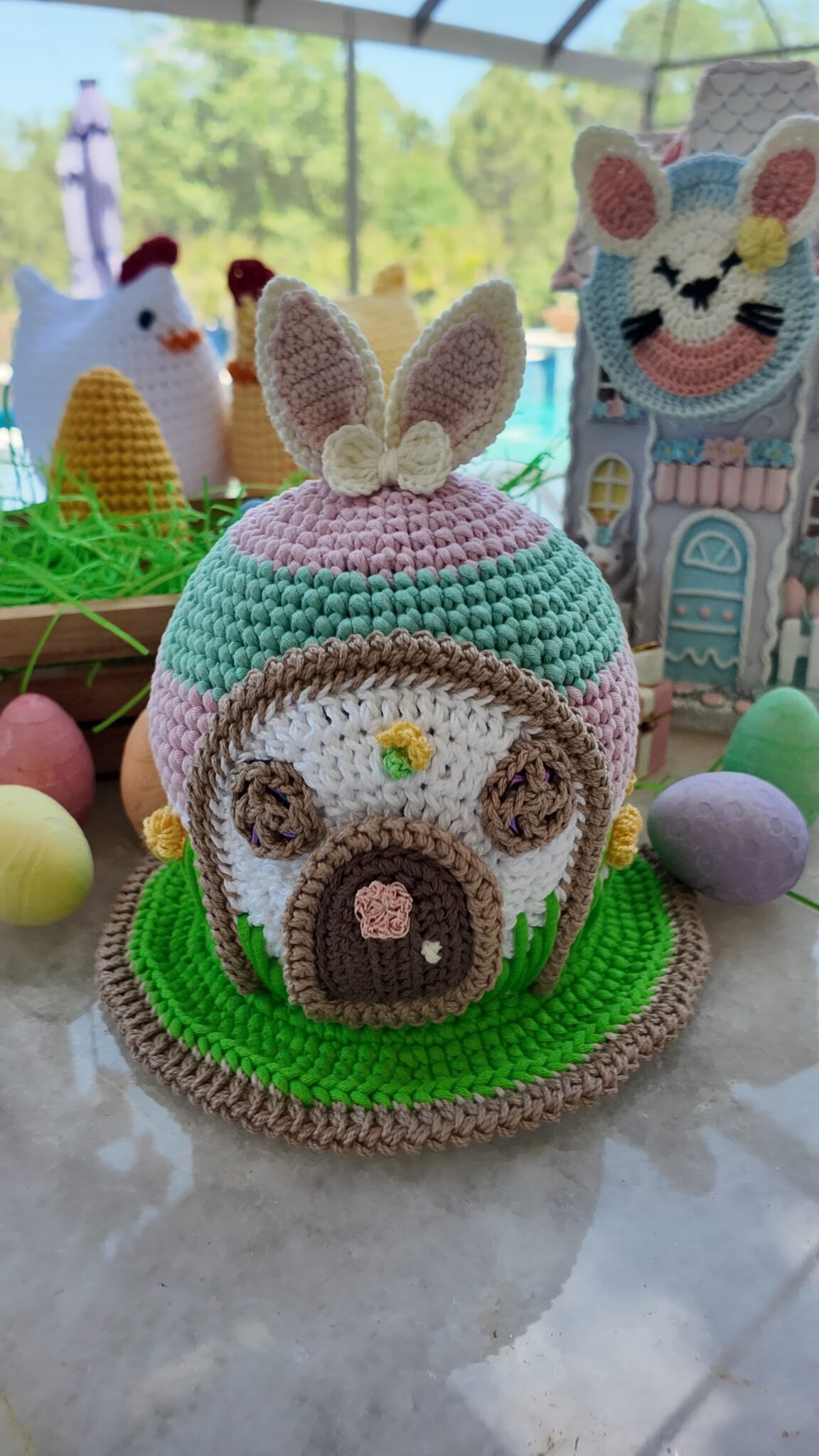 🧶 How to Crochet a Whimsical Bunny House | Free Pattern