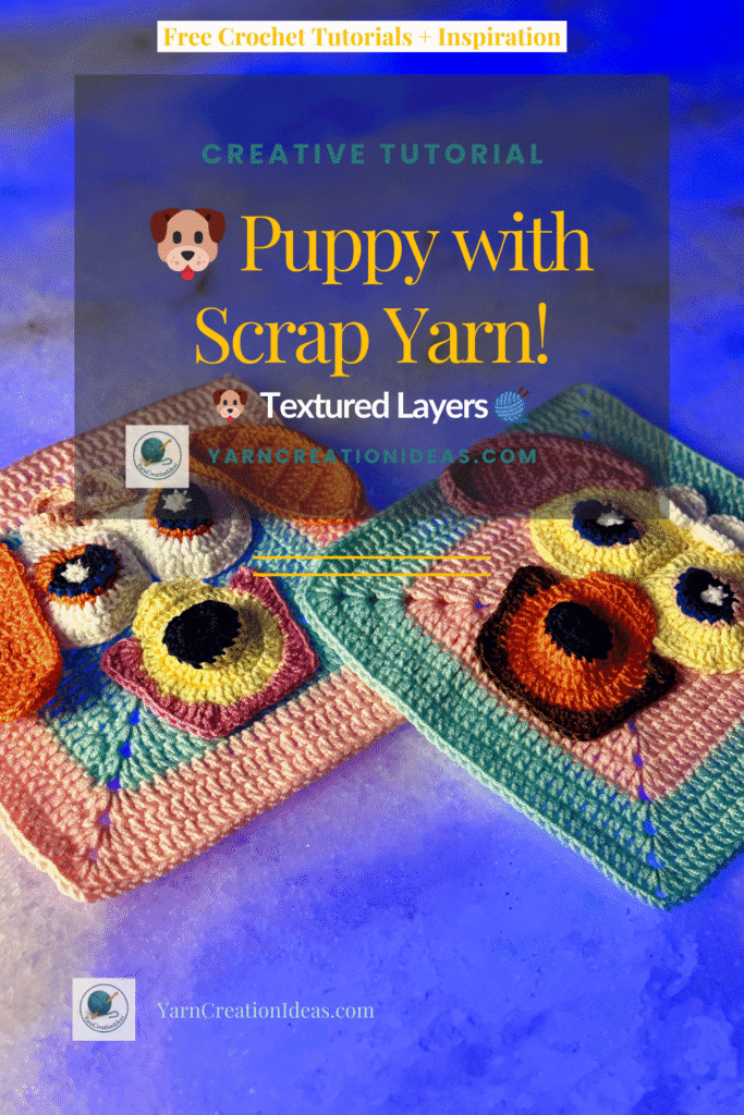 Cute Crochet Dog Appliqué – Free Pattern + Video Tutorial
